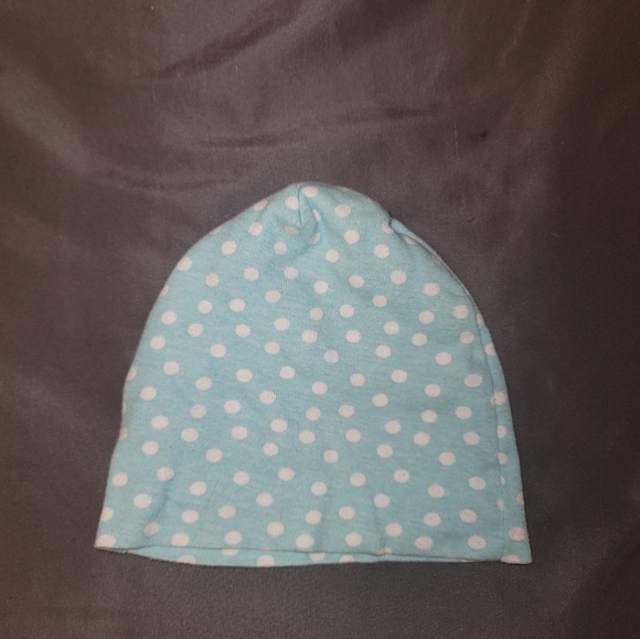 Gerber | Accessories | Infant Light Blue And White Polka Dot Beanie Hat ...